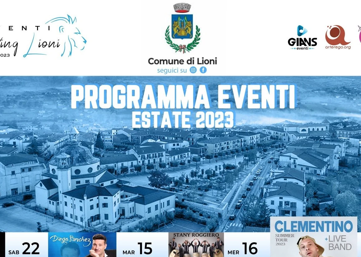 Programma estivo Lioni 2023 | Comune di Lioni